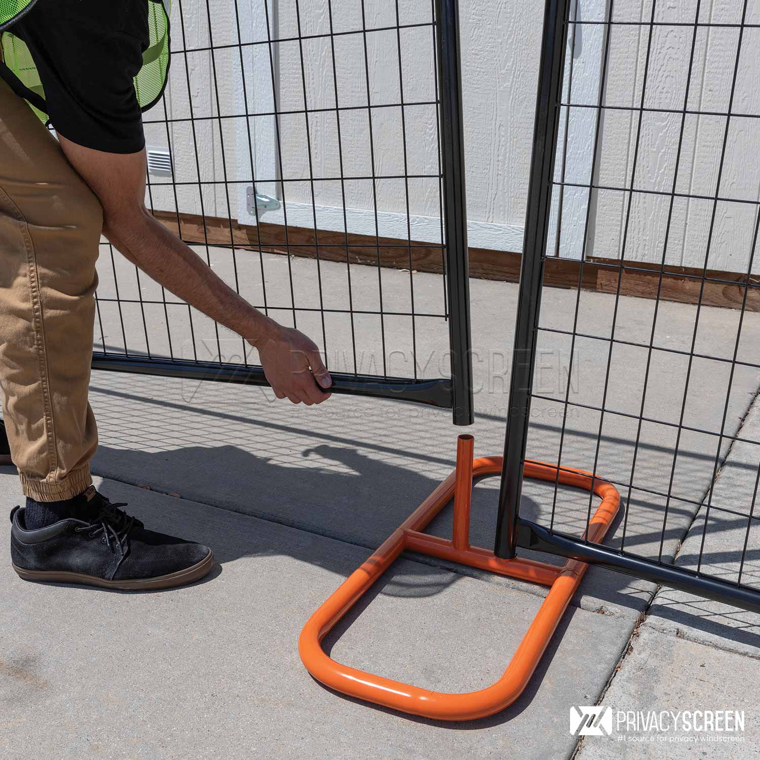 Orange Round Tubed Galvanized Steel Stands